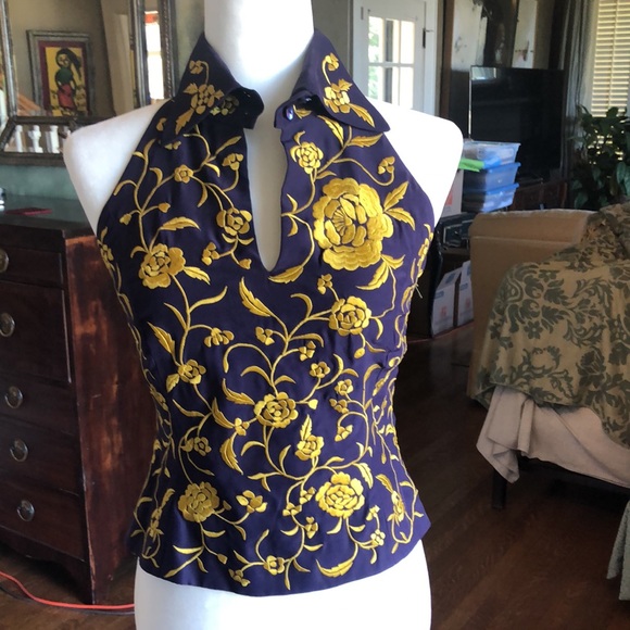 Worth | Tops | Worth Collection Embroidered Halter Top | Poshmark